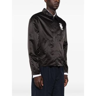 Kenzo Satin-Logo Lightweight Jacket - Black