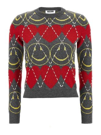 Moschino Pull Col Rond - Multicolore