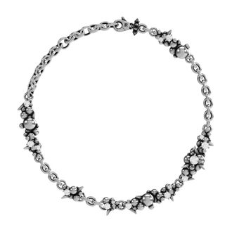 John Richmond Halskette mit spitzen Perlen und Diamanten - - Accessories - Damen - Grau - ONE SIZE