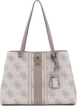 Guess Tasche Erenia, Logo Dark Taupe, 37,5 x 27 x 12 cm, Kunstleder mit Doppelgriff