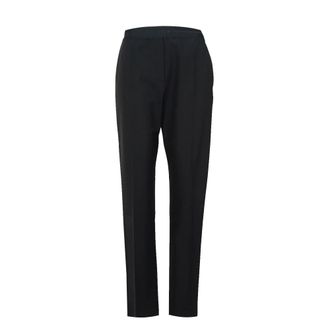 Msgm Schwarze Wollhose mit Seitentaschen - - Trousers - Damen - Schwarzk - M