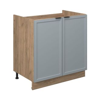 Vicco Meuble bas sous-&eacute;vier Fame-Line, Bleu clair-gris, 80 cm sans plan de travail Vicco