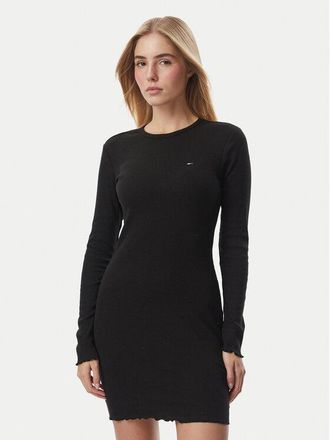 Tommy Jeans Kleid f&uuml;r den Alltag DW0DW23575 Schwarz Slim Fit