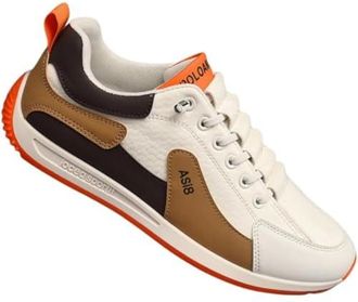 Generic Baskets confortables avec soutien de la vo&ucirc;te plantaire pour homme - Chaussures de marche confortables &agrave; lacets respirantes, Orange, 43 1/3 EU