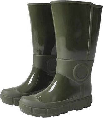 Generic ofeirhz Wellies Bottes en caoutchouc pour homme et femme - Bottes de pluie classiques sans couture - Imperméables - Faciles à nettoyer - À enfiler - P