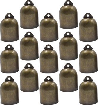 Aboofan 20 St&uuml;ck Vintage Gl&ouml;ckchen aus Messing Rustikale Kleine Glocken mit Klarem Klang f&uuml;r DIY Weihnachtsdeko Windspiele Anh&auml;nger und Festliche Bastelprojek