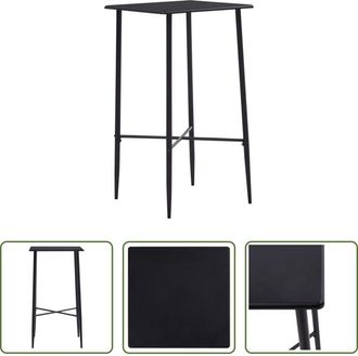 vidaXL Table de cuisine - Table de bar Noir 60x60x111 cm MDF