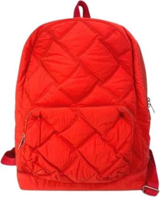 Bottega Veneta unisex, Pre-owned, Rouge, Taille: ONE Size Sac &agrave; dos en nylon Pre-owned