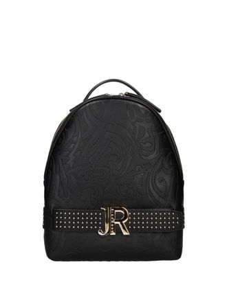 John Richmond Rucks&auml;cke - Embossed Black Backpack With Metallic Accents - Gr. unisize - in Schwarz - f&uuml;r Damen