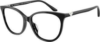 Emporio Armani Femme, Accessoires, Noir, Taille: 55 MM Lunettes de vue