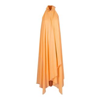 Patrizia Pepe Asymmetrisches Faltenkleid - - Dresses - Damen - Orange - S