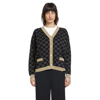 Gucci GG Cotton Lam&eacute; Cardigan