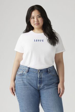 Levi's T Shirt Perfect Logo (grandes Tailles) - Femme - Blanc / Pl Serif Emb Bright White - 1X