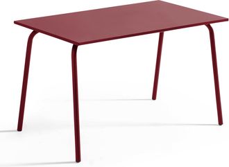 Oviala Gartentisch aus Stahl, 120 x 70 cm, Purpur - Palavas