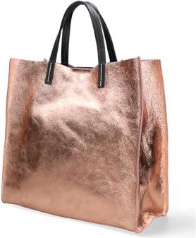 Gave Lux Sac &agrave; bandouli&egrave;re en cuir v&eacute;ritable pour femme Made in Italy 34,5 x 32 x 17 cm GLX228104523FBG, Rose antique, Taille unique