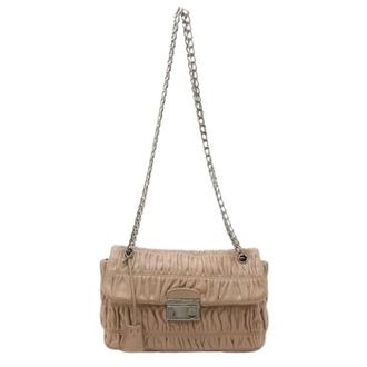 Prada Sac bandouli&egrave;re en cuir Nappa Gaufre Pre-owned - Femme - Pre-owned - Beige - Taille: ONE Size