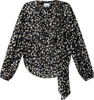 Isabel Marant Blouse Firma imprim&eacute;e en soir m&eacute;lang&eacute;e