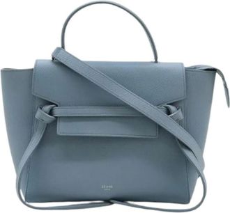 Celine Sac bandouli&egrave;re micro en cuir Pre-owned 2Way - Femme - Pre-owned - Bleu - Taille: ONE Size
