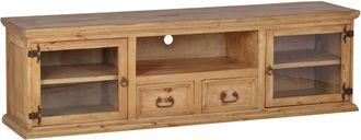 MiaMöbel TV-Kommode Mexico Möbel 185x55x45 cm Landhausstil Massivholz Pinie Honig