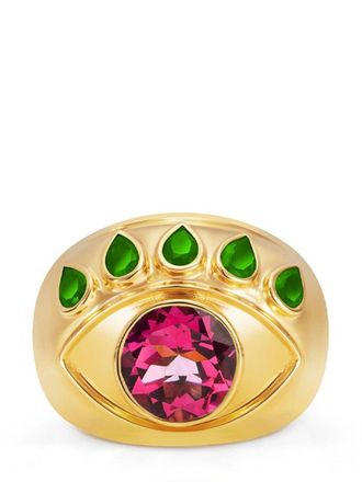 NeverNot bague Ready To See You en or 18ct sertie de topaze et de tsavorite