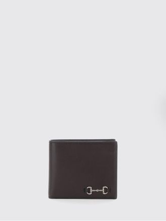 Gucci Portefeuille Horsebit en cuir de veau lisse avec poche &agrave; billets