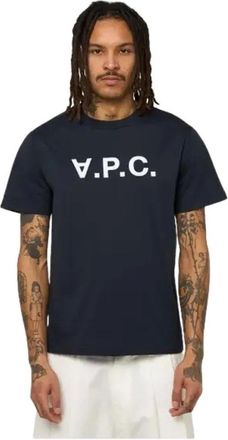 A.P.C. A.p.c., Homme, Tops, Bleu, Taille: L Standard Grand VPC T-shirt