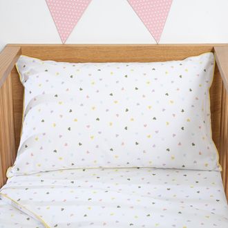 La Redoute Interieurs Taie Doreiller B&eacute;b&eacute; En Coton Biologique Imprim&eacute; Coeurs Scacco