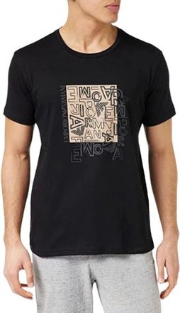 Emporio Armani Homme, Tops, Noir, Taille: L Graphic Patterns Crew Neck T-Shirt