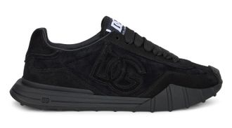 Dolce & Gabbana Mens Trainers With Reinforced Sole Black Black-Black Viscose Black/black Sneaker