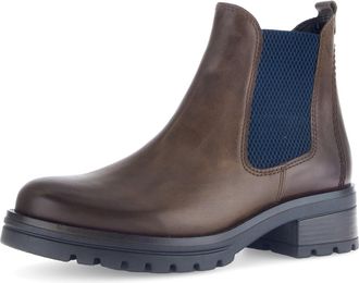 Gabor Damen Chelsea Boots, Frauen Stiefeletten,Moderate Mehrweite (G),uebergangsstiefel,Schlupfstiefel,flach,Peanut/EF(Mic/blau),38.5 EU / 5.5 UK