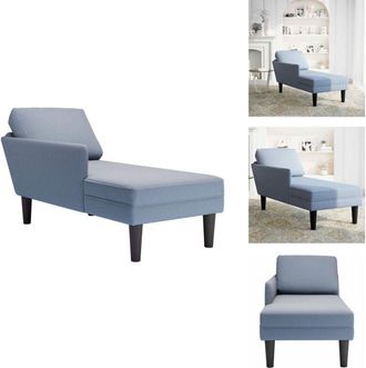 vidaXL Vidaxl - Chaiselongue mit Kissen Blau Cordstoff - Chaiselongue - Chaiselongues - Recamiere - Lounge