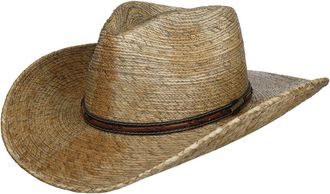 Stetson Mexican Palm Westernhut Strohhut Ledergarniturband Made in Mexico braun M (56-57 cm)