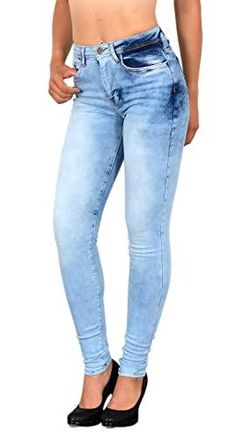 ESRA Jean Femme Skinny High Waist Jeans Femmes Taille Haute Pantalon Grande Tailles S200