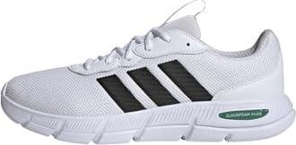 adidas Homme Cloudfoam Flex Laces Shoes, FTWR White/Core Black/Court Green, 39 1/3 EU