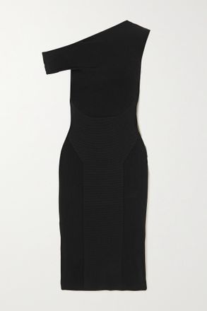 AZ FACTORY Mybody Asymmetrisches Midikleid Aus Strick - Schwarz