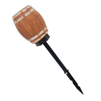 Hemobllo Solar Gartenstab Fassform LED Solar Au&szlig;enleuchte mit Erdspie&szlig; f&uuml;r Terrasse und Hof