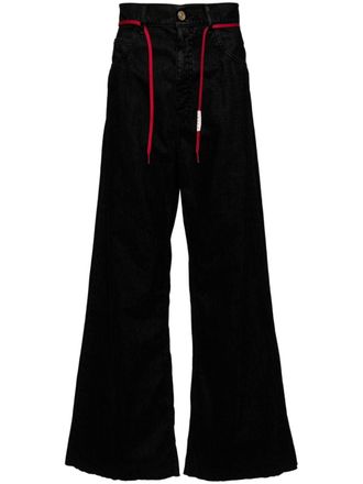 Marni drawstring flared trousers - Noir