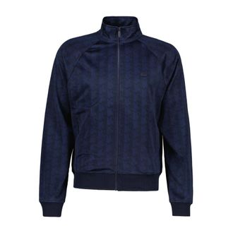 Lacoste Monogram Jacquard Rei&szlig;verschlussjacke - - Sweatshirts & Hoodies - Herren - Blau - XL