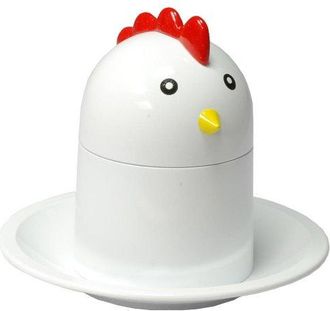 GSD G S D Haushaltsger&auml;te Eierk&ouml;pfer und Eierbecher, Plastik, White, 10 x 10 x 9 cm, 1050