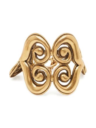 Oscar De La Renta bracelet sculptural - Or