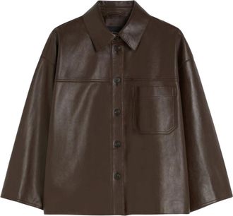 Max Mara Femme, Vestes, Brun, Taille: 36 FR Vestes en cuir