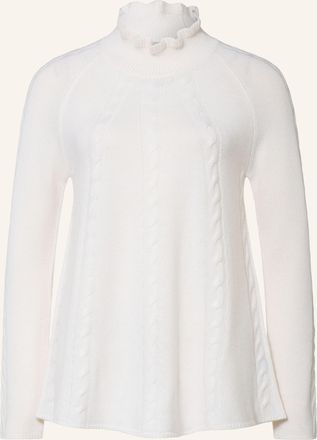 Lilienfels Lilienfels Pullover Mit Cashmere Und R&uuml;schen weiss