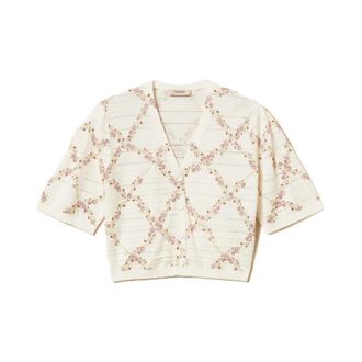 Twinset Damen, Strickwaren, Beige, SGr&ouml;&szlig;e