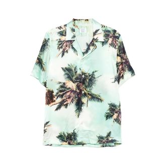 Mazzarelli Homme, Chemises, Vert, Taille: 2XL 47137 Seta SS Hawai