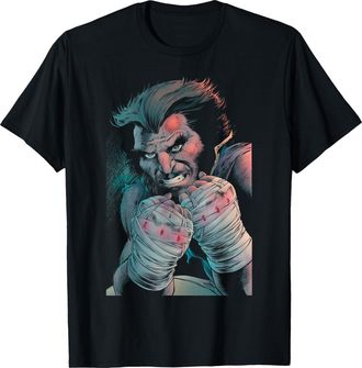MARVEL X-Men Wolverine Logan Fists Up Fighting Snarling Face T-Shirt