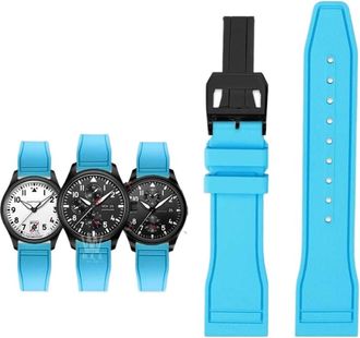 Generic Für IWC Fluorkautschuk-Uhrenarmband, Schnellverschluss, Pilot F1 Team, wasserdichtes Sportarmband, 20 mm, 21 mm, 22 mm