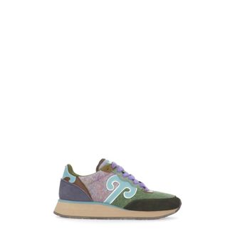 Wushu Ruyi Bunte Leder-Sneakers mit Woll-Einsatz - - Shoes - Damen - Mehrfarbig - 38 EU