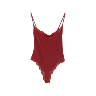 SKIMS Skims - Body Cami en dentelle Fits Everybody - Femme - Tops - Rouge - Taille: 36 FR