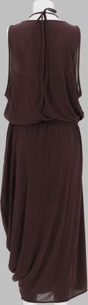 Christophe Lemaire Draped Double-Layer Viscose Dress - Brown