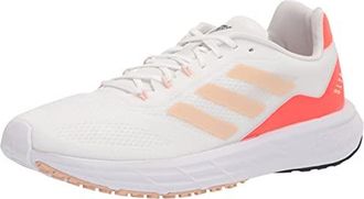 adidas Womens Sl20.2 Running Shoe, White/Halo Blush/Solar Red, 5